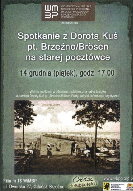 [Odwołane] Spotkanie z Dorotą Kuś "Brzeźno na starej pocztówce" - iBedeker